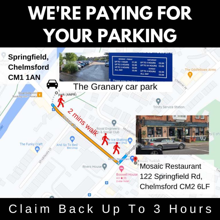 Mosaic Chelmsford – Turkish Restaurant